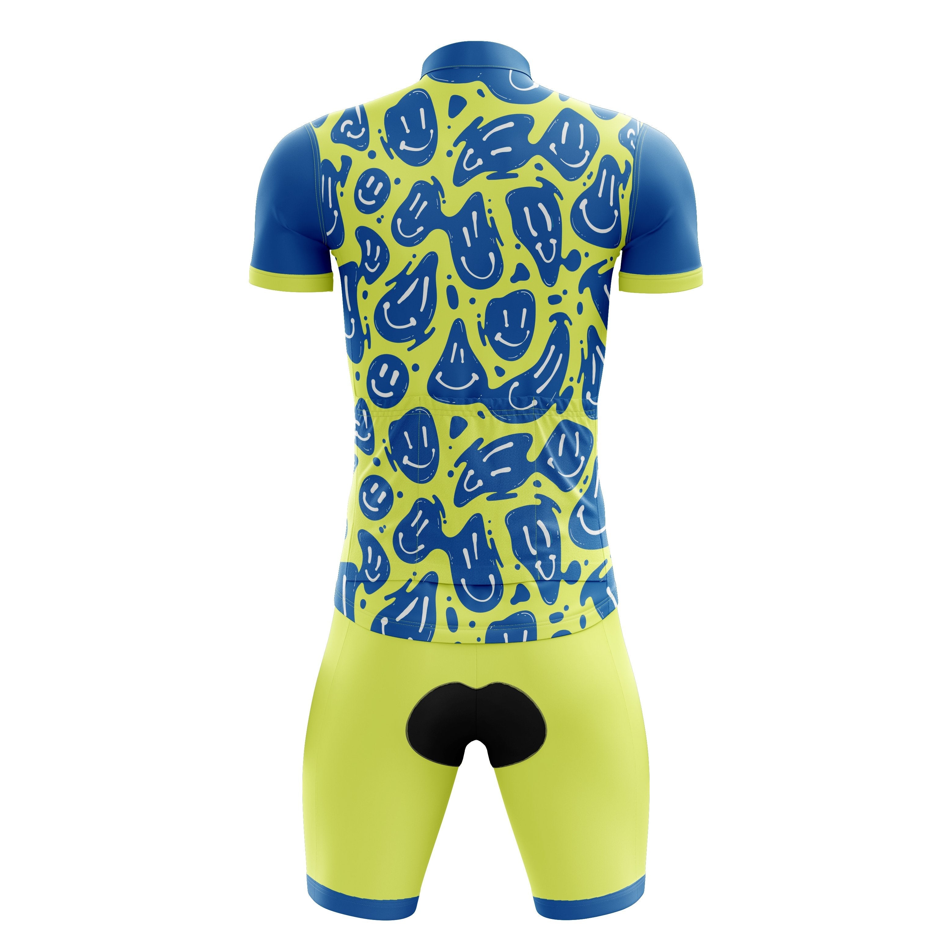 Blue & Yellow Smiley Cycling Kit | Smile Cycling – Cool Dude Cycling