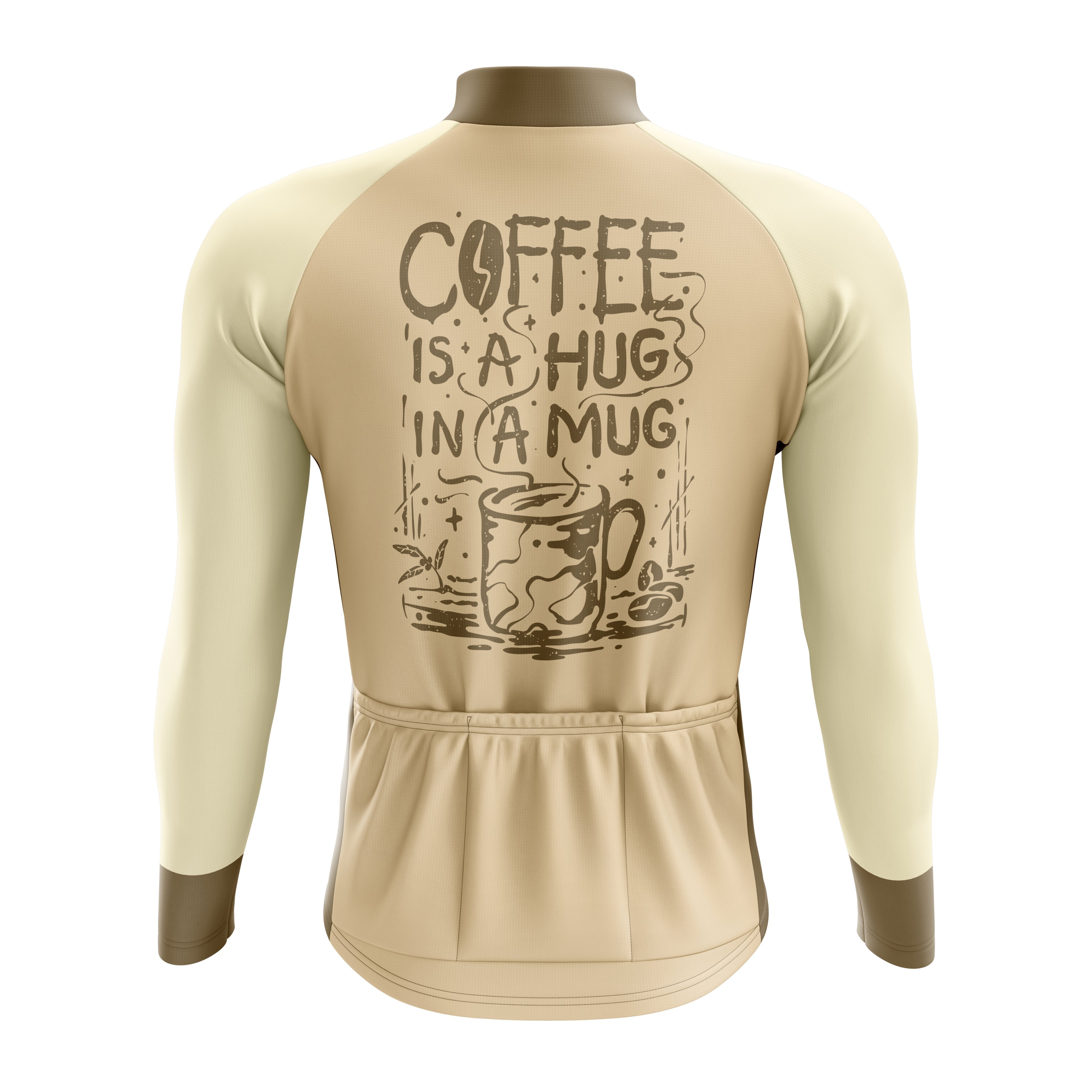 Coffee Is A Hug In A Mug Long Sleeve Cycling Jersey | Coffee Cycling ...