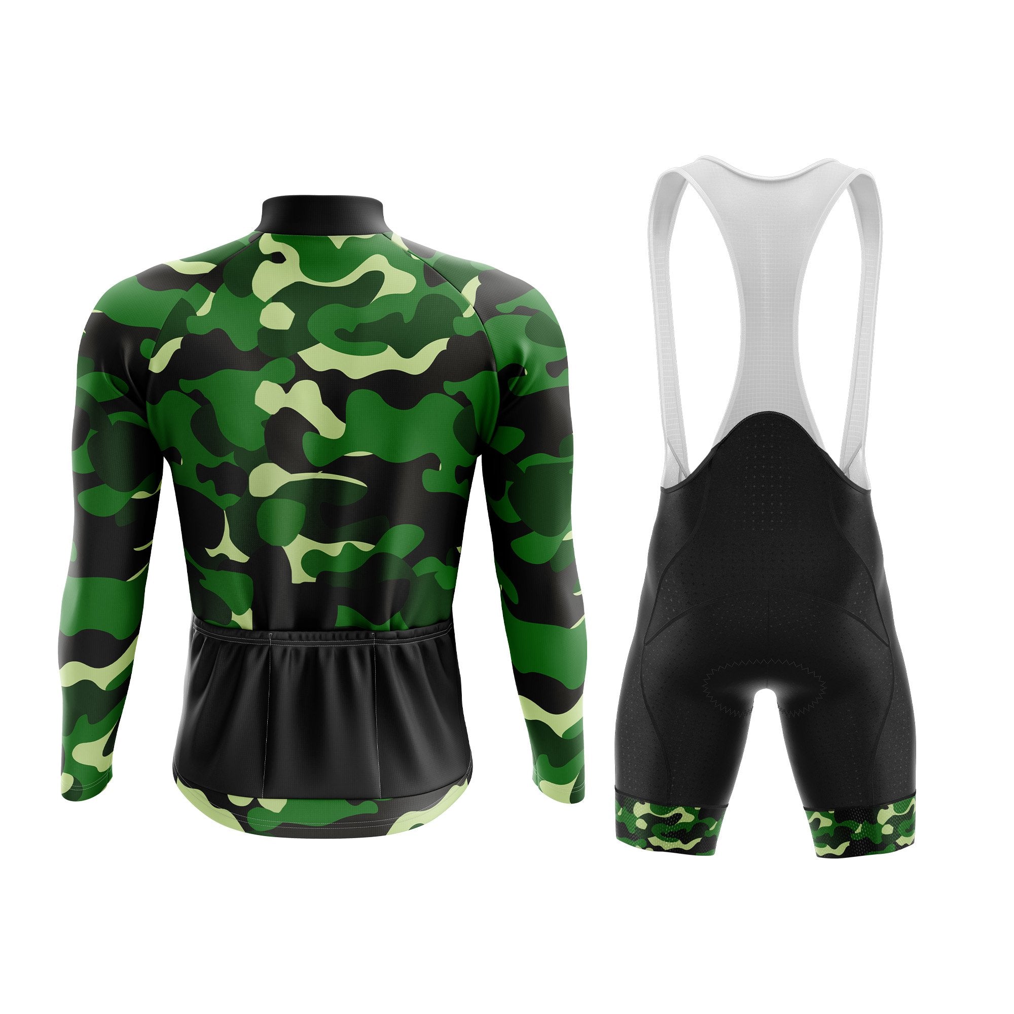 Green Camouflage Long Sleeve Cycling Kit | Camouflage Cycling Gear ...