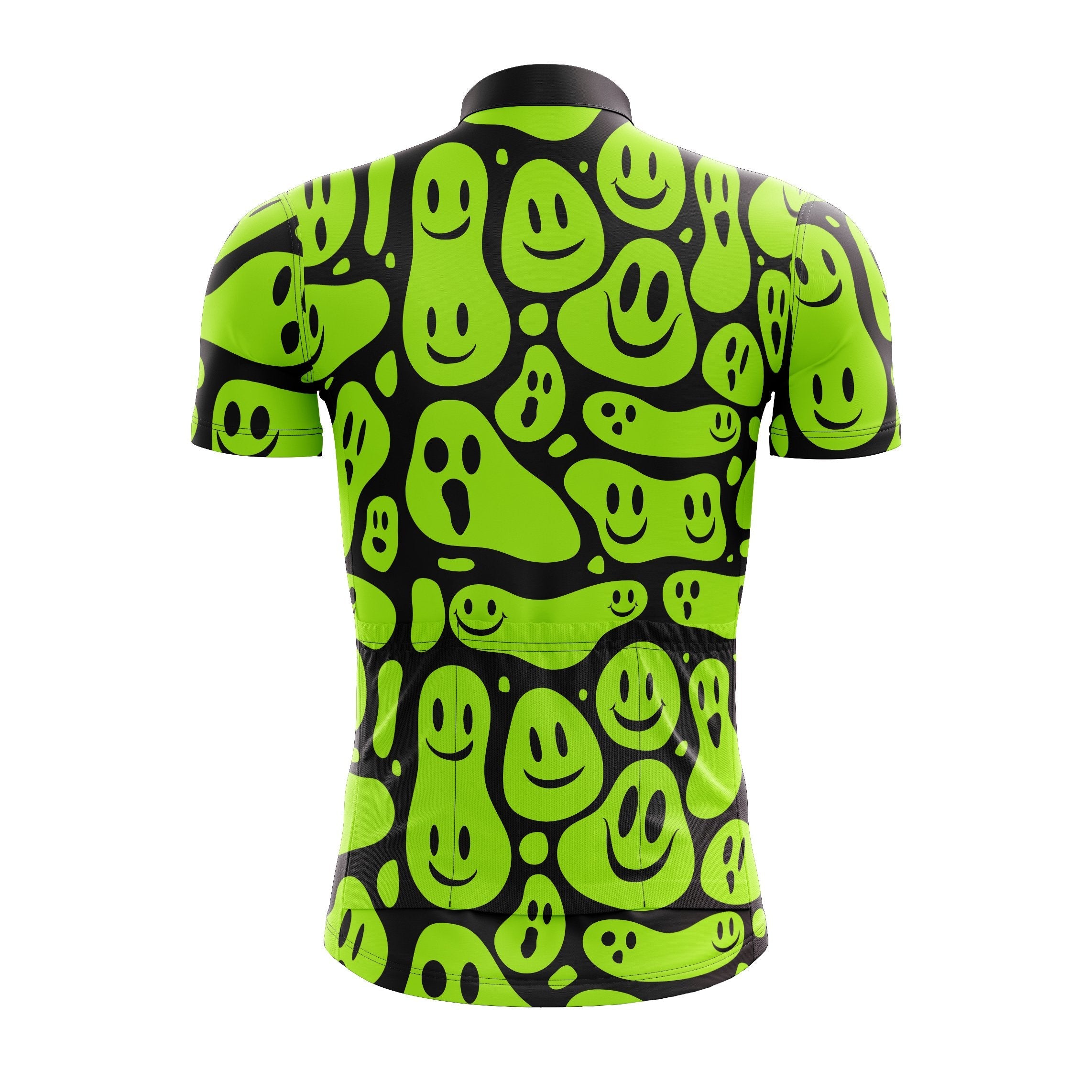 Lime Green Smiley Cycling Jersey | Smiley Cycling Gear – Cool Dude Cycling