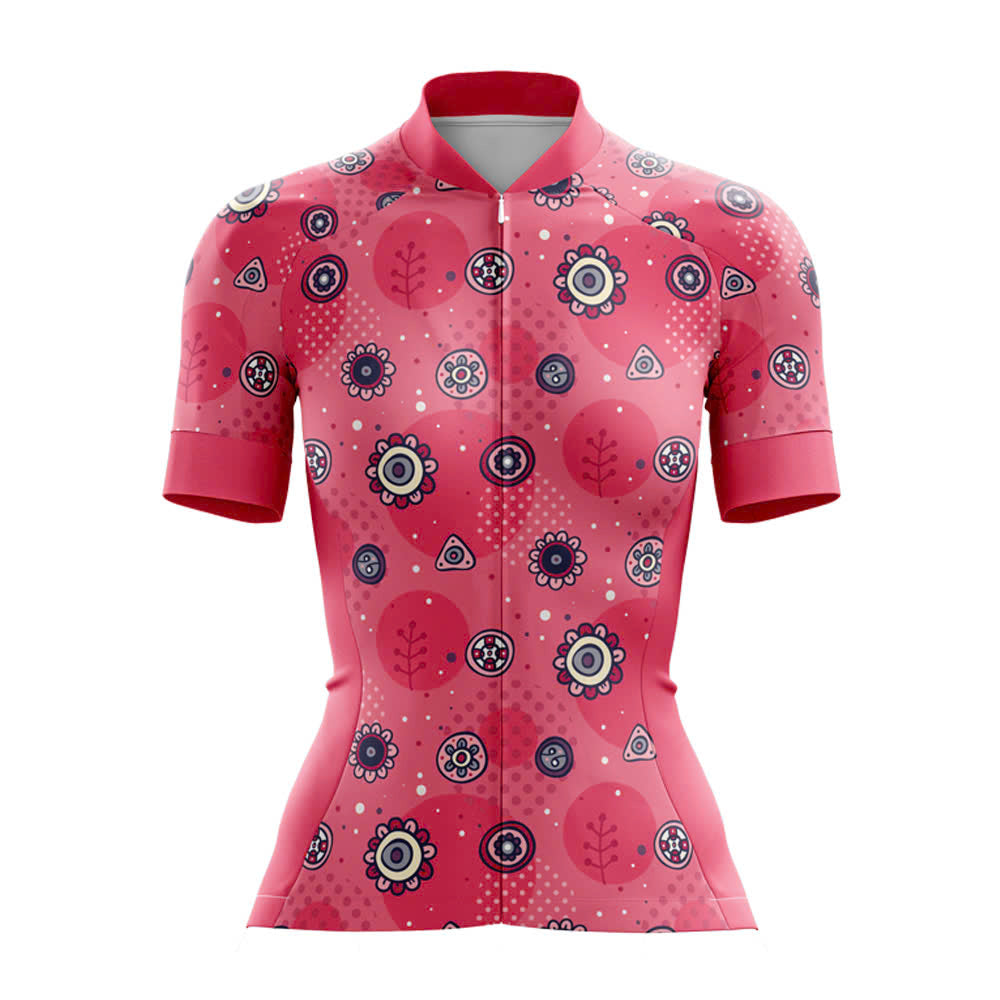 Rosy Bloom Women’s Cycling Jersey – Cool Dude Cycling